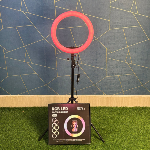 RGB LED SOFT RING LIGHT WITH STAND - MJ36 – HT Bazar