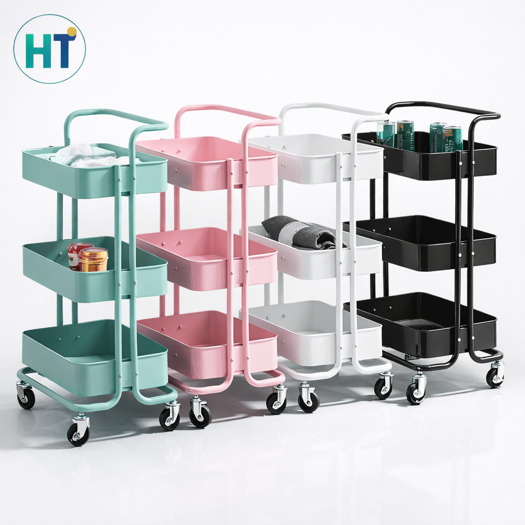 3 Layer Trolley Rack | Best Price in 2023 at HT Bazar